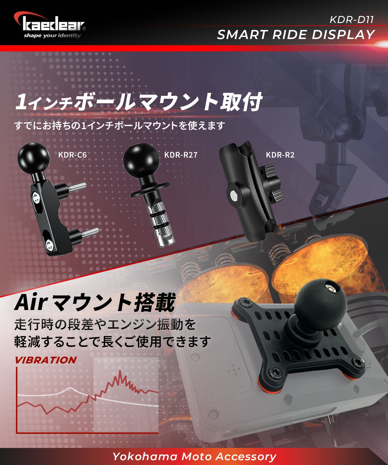 スマートライドディスプレイ KDR-D11 – 株式会社Kaedear【カエディア公式】Yokohama Moto Accessory